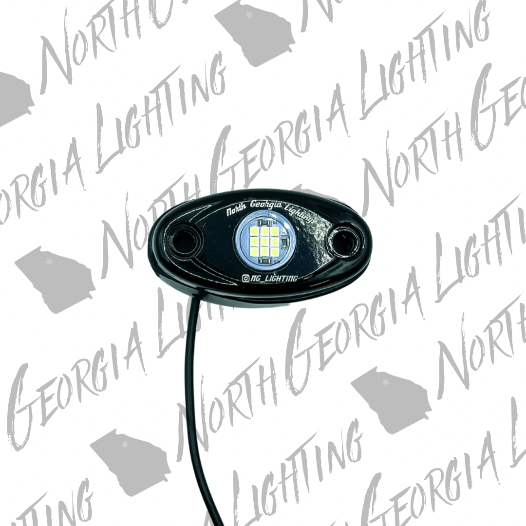 9 LED Pure White Rock Lights | North Georgia Lighting